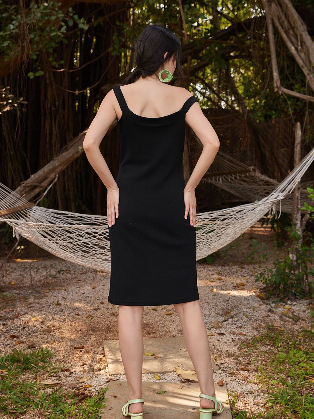 Buy MILOST Shoulder Straps Bodycon Mini Dress - Dresses for Women ...