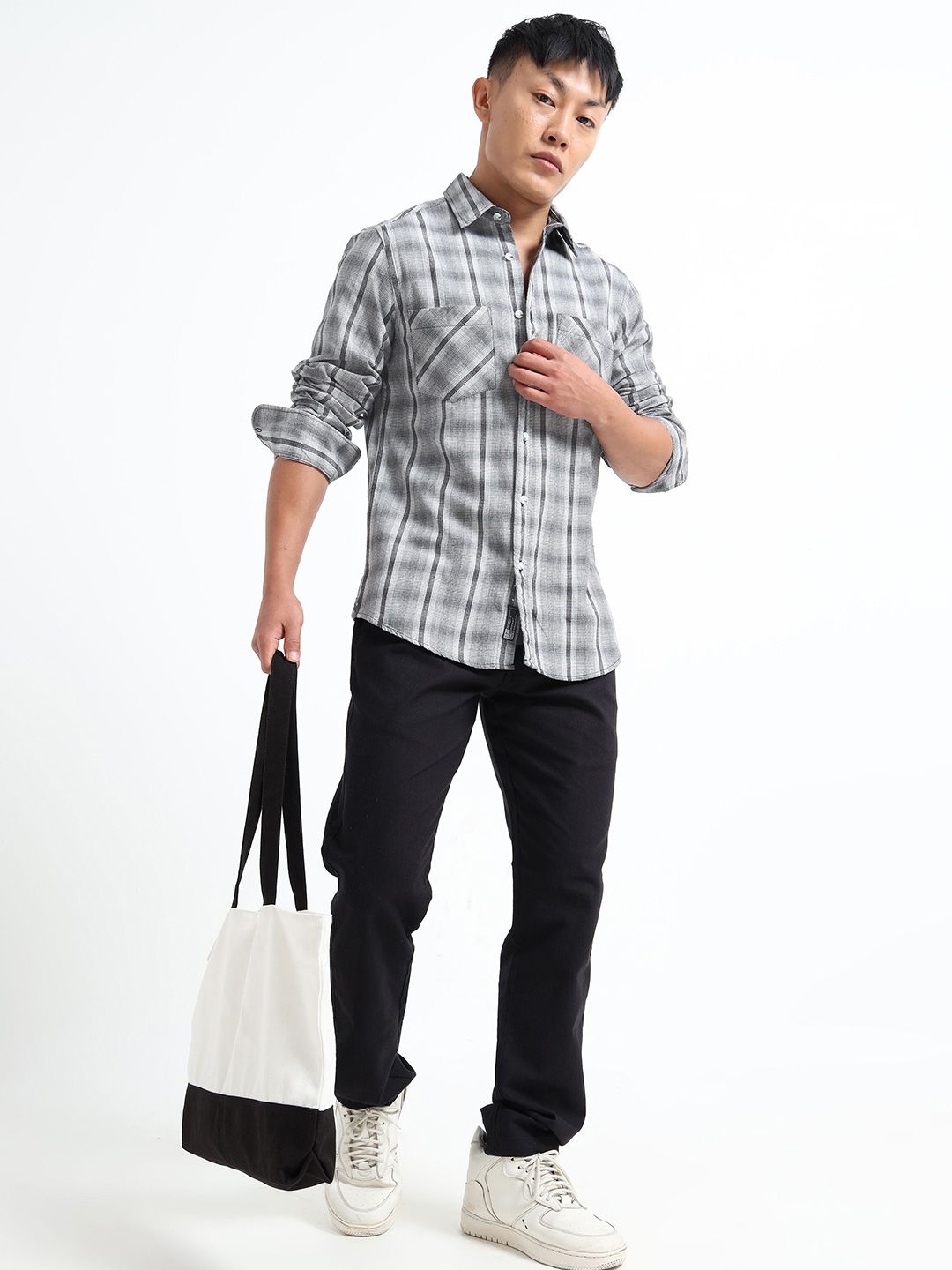 Buy SILISOUL Classic Tartan Checked Pure Cotton Casual Shirt - Shirts ...