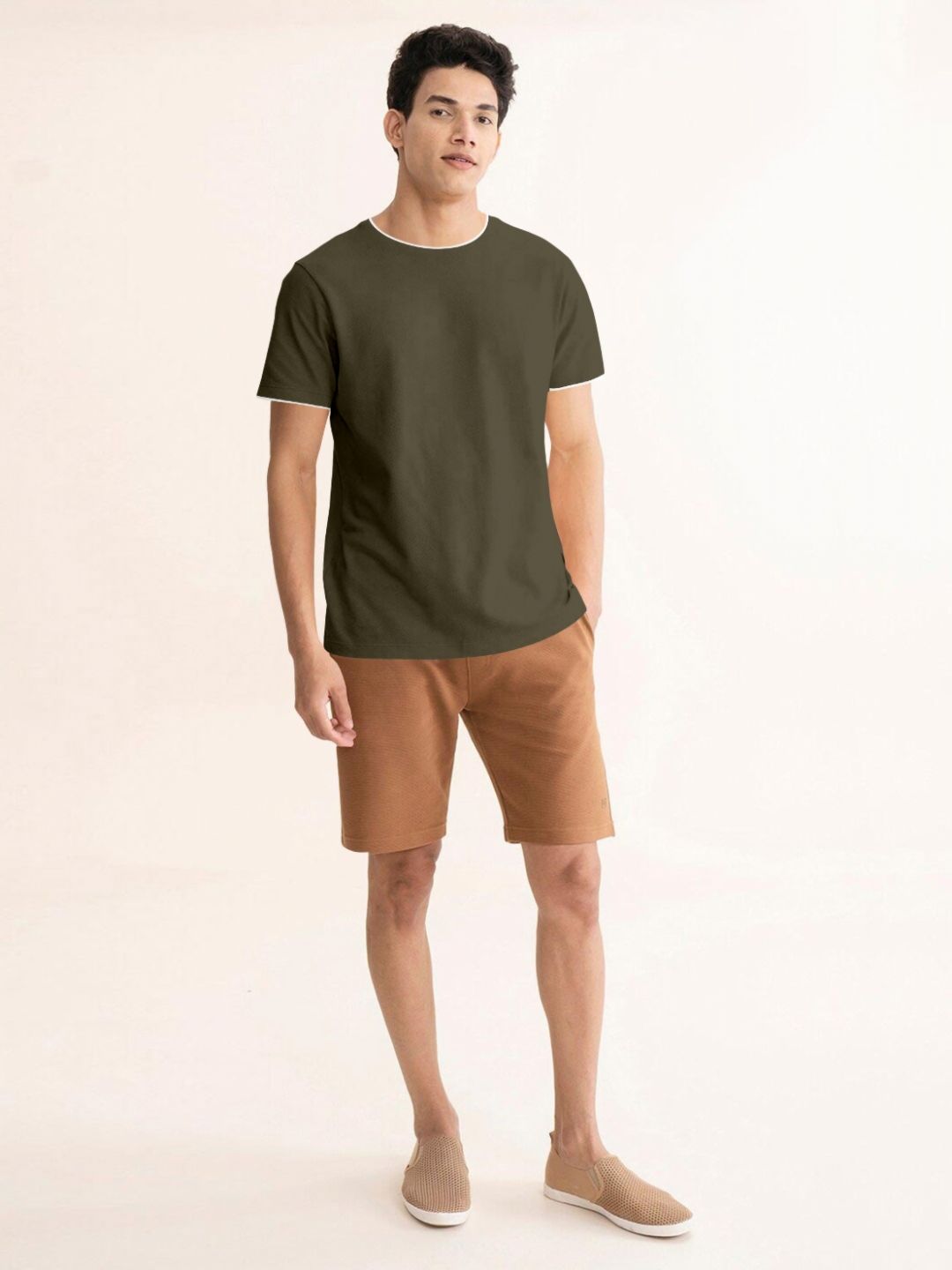 Buy Metronaut Men Self Design Round Neck T Shirt - Tshirts for Men ...