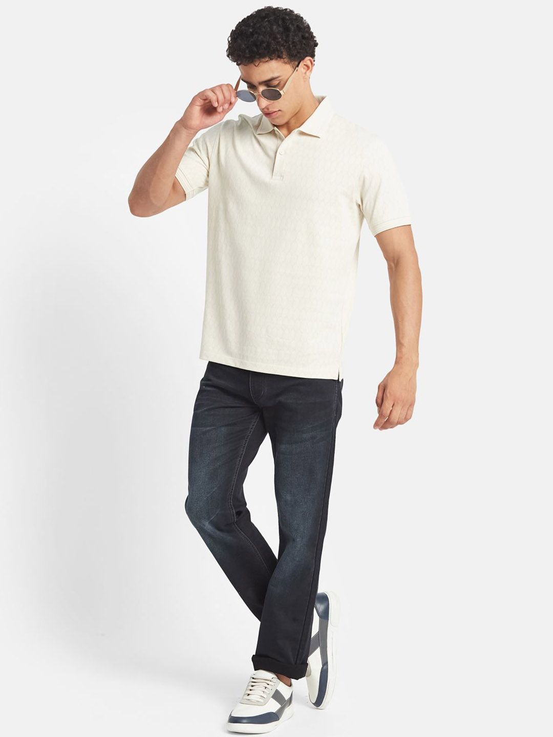 Buy Octave Men Regular Fit Mid Rise Light Fade Stretchable Jeans ...