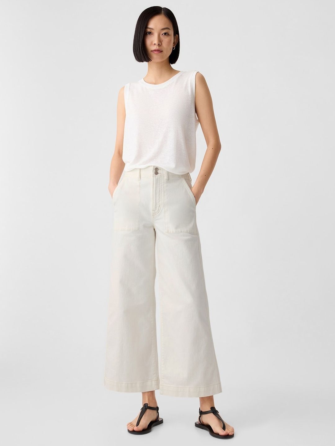 Buy GAP Women High Rise Stretchable Wide Leg Jeans - Jeans for Women ...