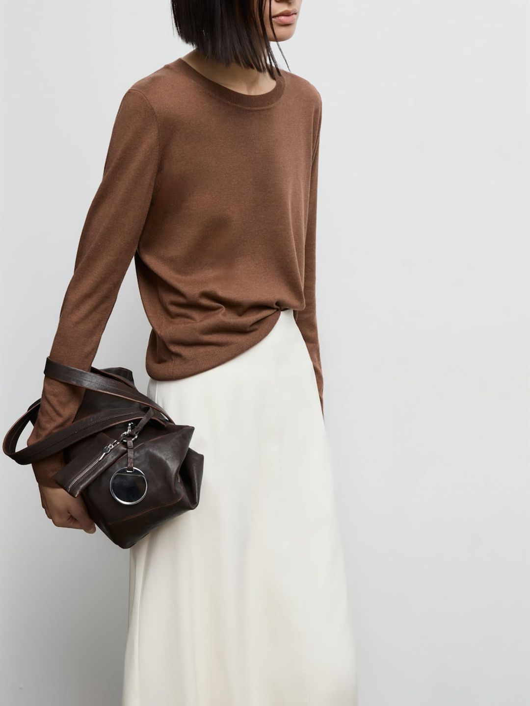 Buy MANGO Round Neck Knitted Pullover - Sweaters for Women 37703077 ...