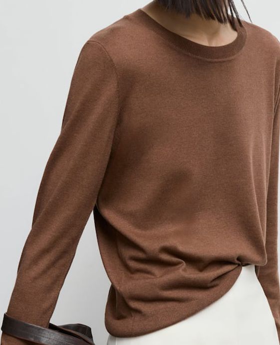 Buy MANGO Round Neck Knitted Pullover - Sweaters for Women 37703077 ...
