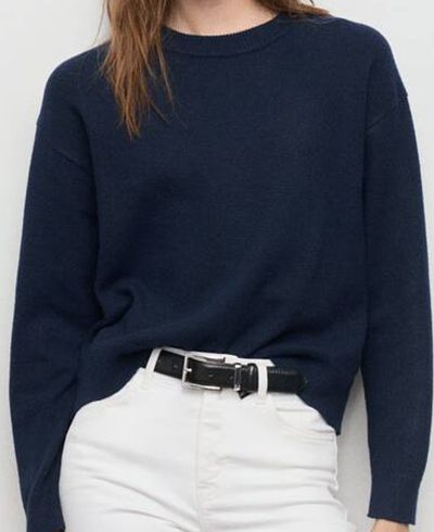 Buy MANGO Round Neck Relaxed Fit Pullover - Sweaters for Women 37703092 ...