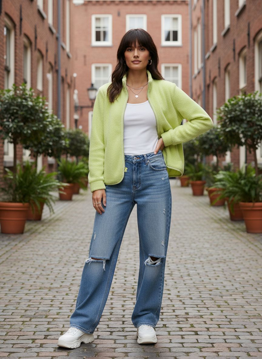 Buy Glitchez Mock Collar Relaxed Sherpa Jacket - Jackets for Women ...