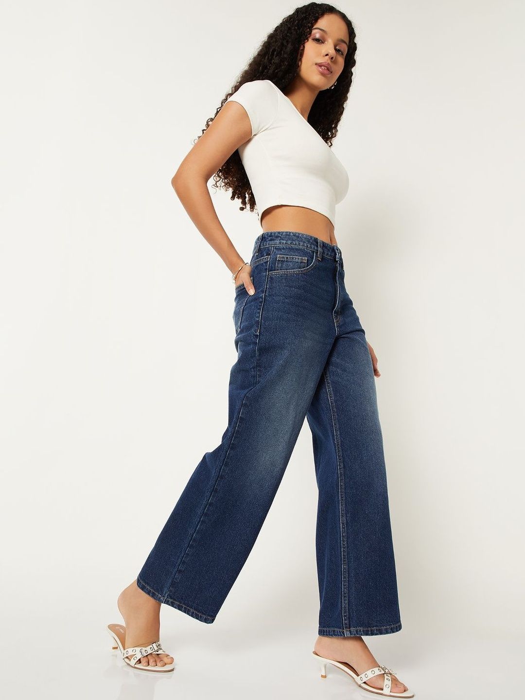Buy Max Women Regular Fit Mid Rise Light Fade Stretchable Jeans - Jeans ...