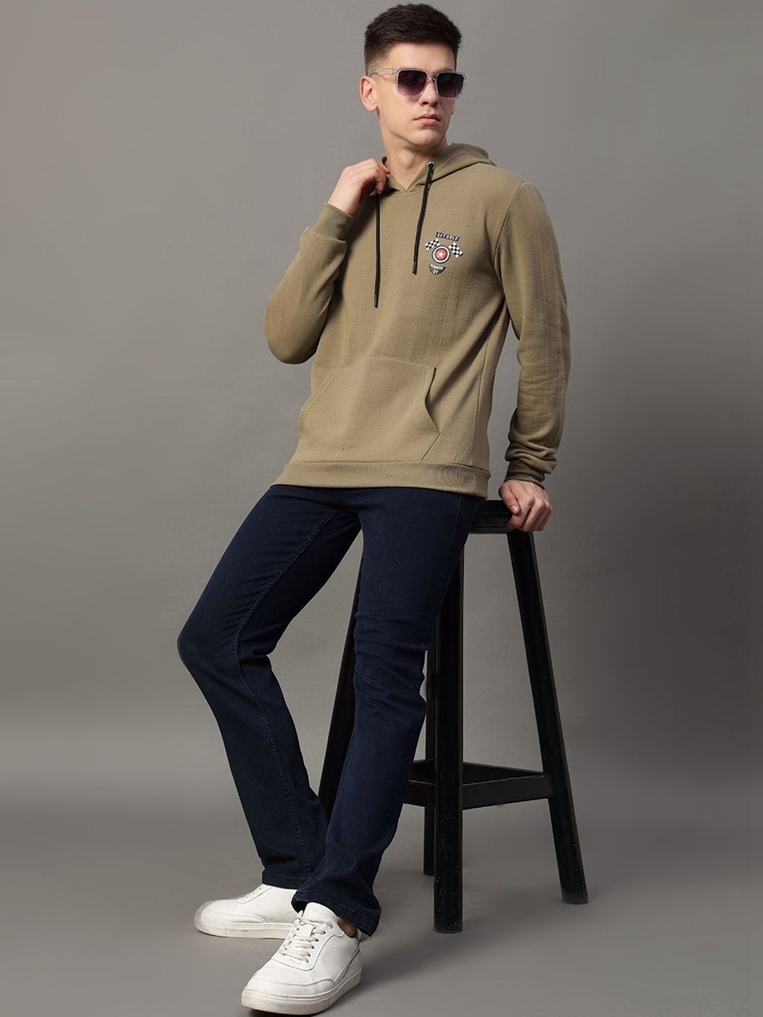 Buy OPERATIVE Men Printed Hooded Sweatshirt - Sweatshirts for Men ...