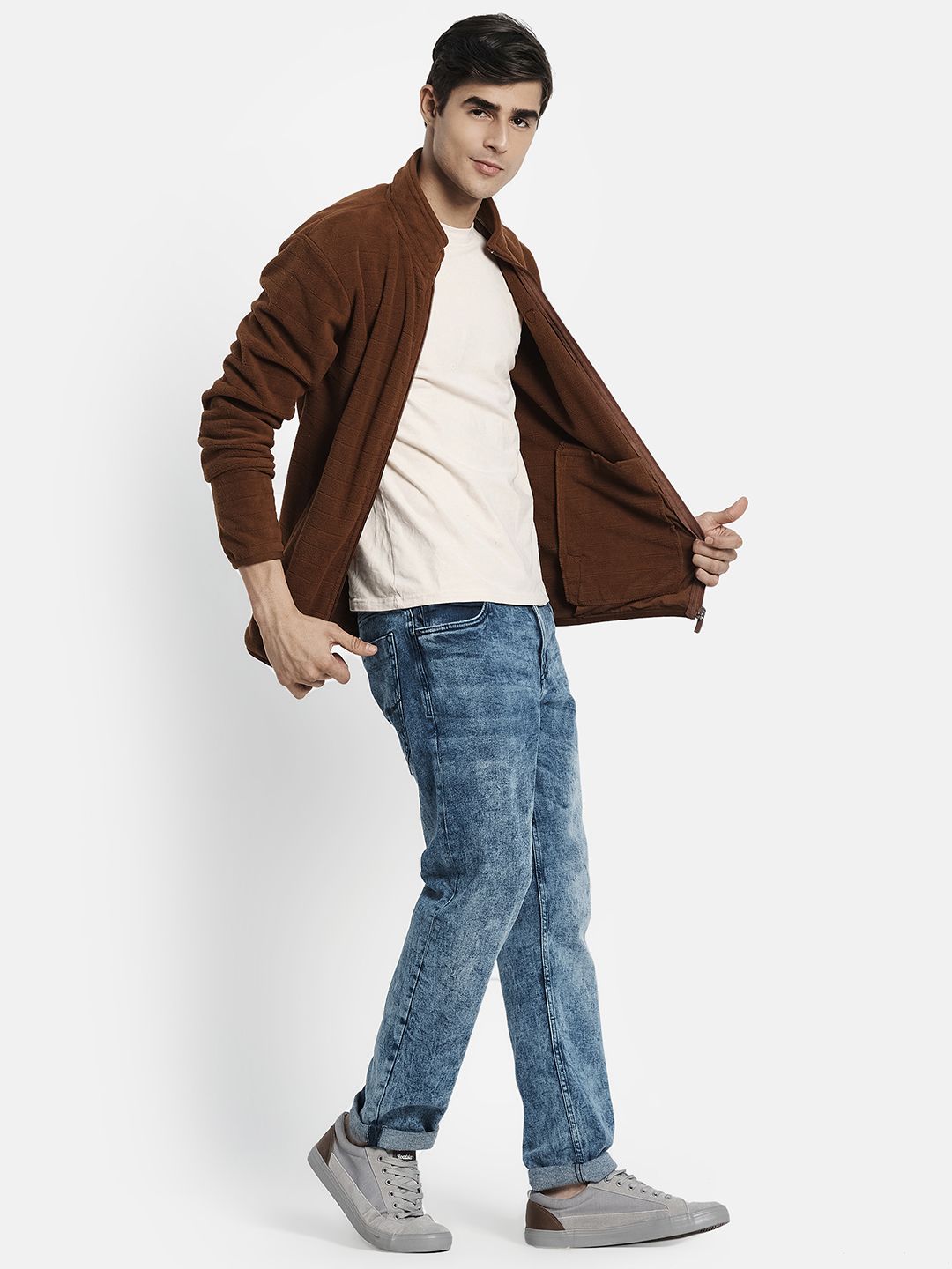Buy Octave Mock Collar Front Open Sweatshirt - Sweatshirts for Men ...