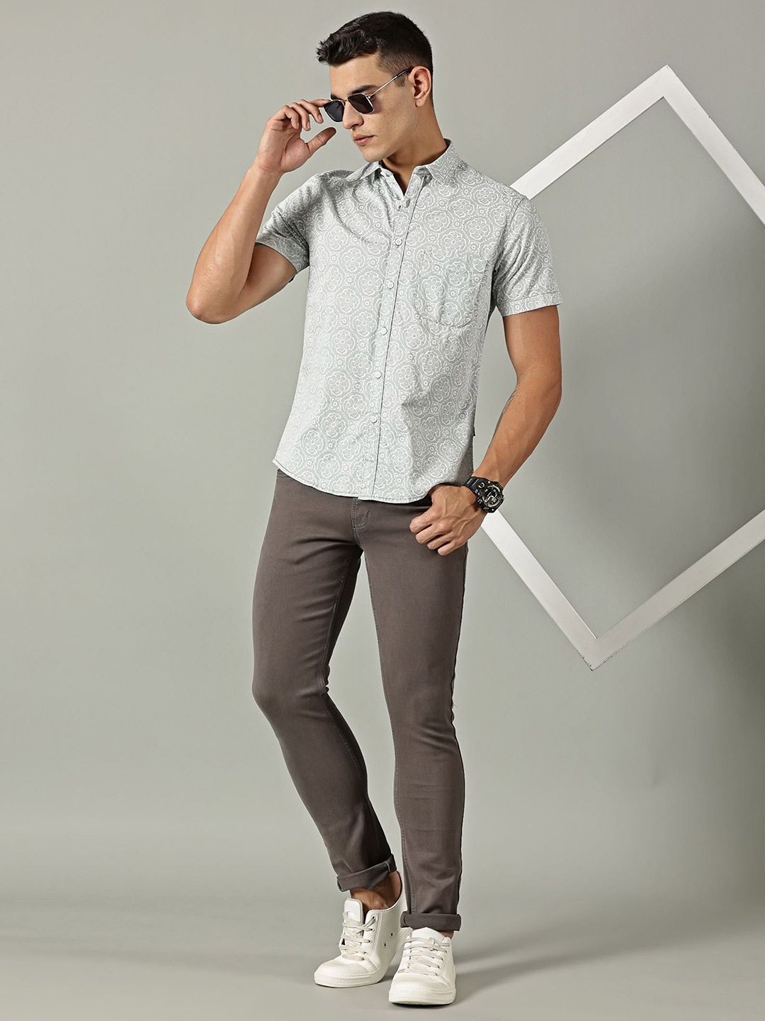 Buy TRIGGER Men Slim Fit Printed Casual Shirt - Shirts for Men 37679153 ...