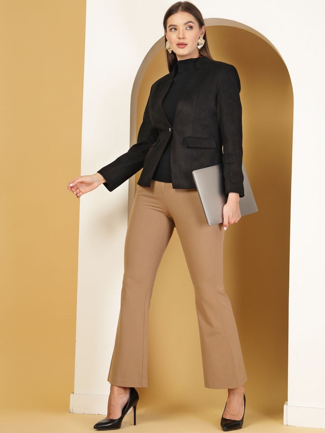 Buy Juelle V Neck Long Sleeves Short Overcoat - Coats for Women ...