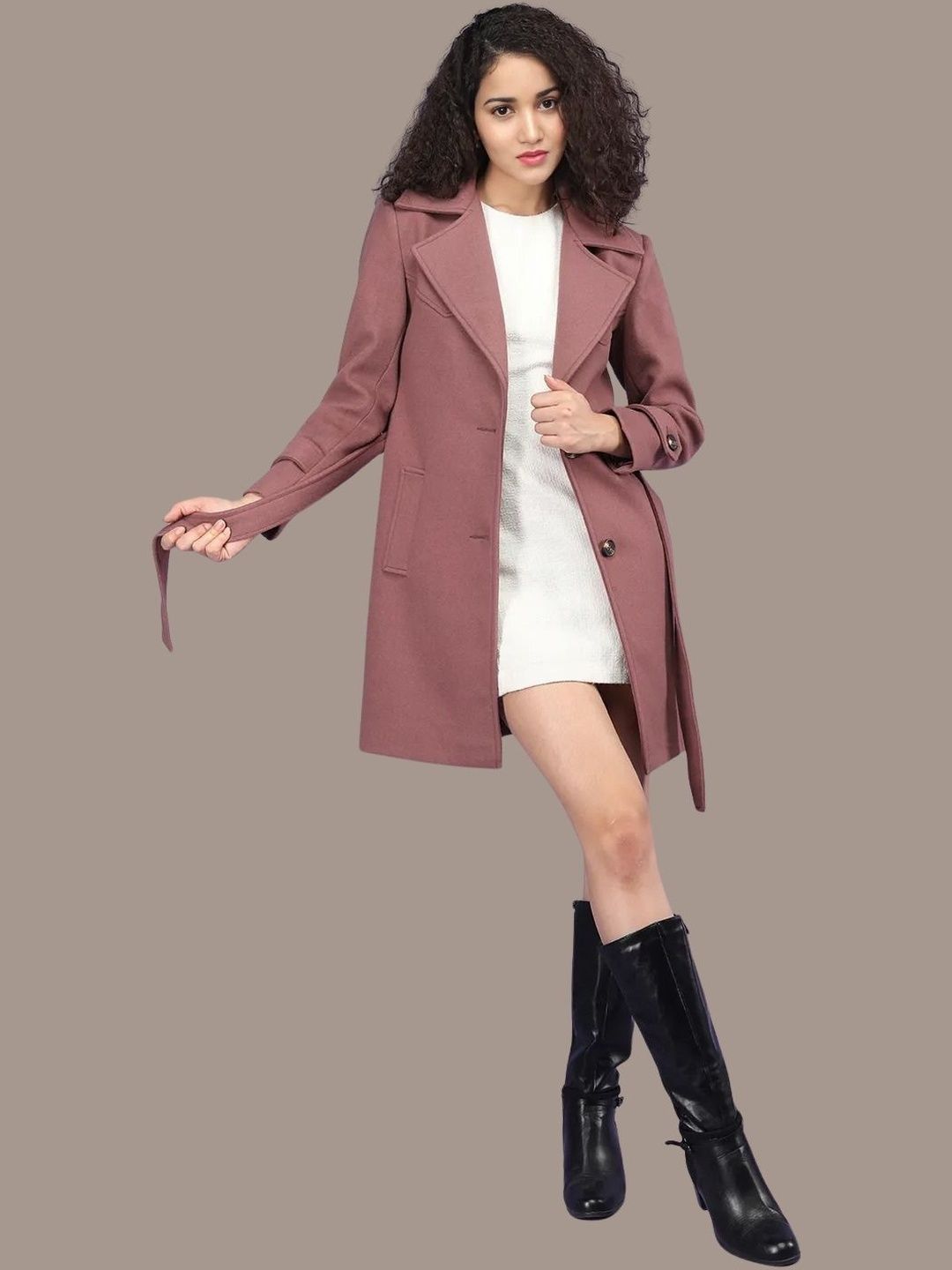 Buy Roadster Women Cotton Regular Fit Overcoat - Coats for Women ...