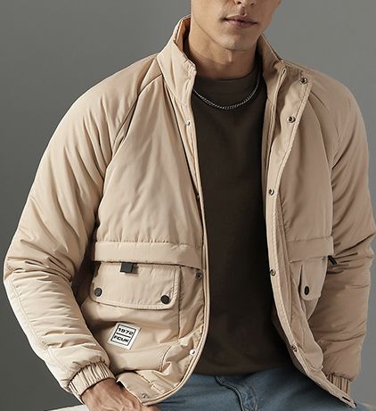 Buy FCUK Mock Collar Padded Jacket - Jackets for Men 36778250 | Myntra