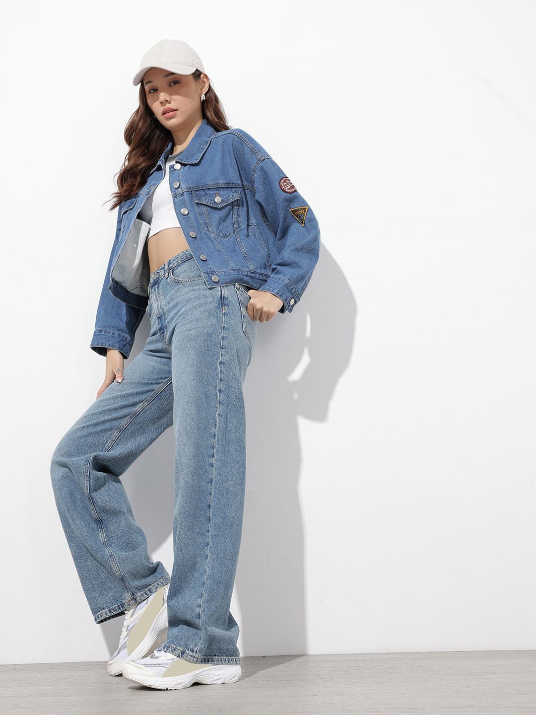Buy The Roadster Life Co. Pure Cotton Denim Jacket - Jackets for Women ...