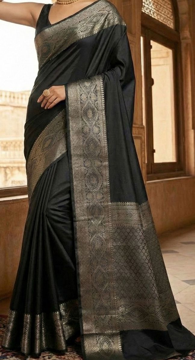 Buy Mitera Woven Design Zari Silk Blend Banarasi Saree - Sarees for ...