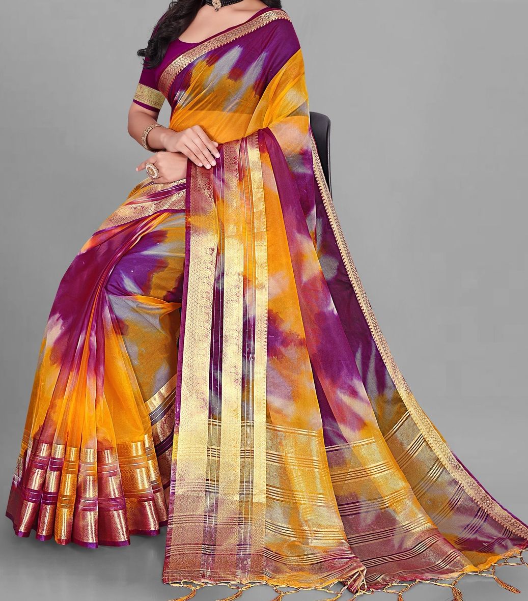 Buy KOTHARI SKT Tie And Dye Art Silk Patola Saree - Sarees for Women ...