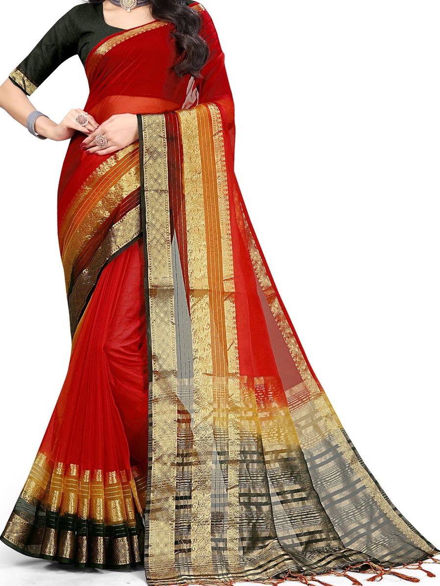 Buy KOTHARI IC Woven Design Zari Organza Handloom Patola Saree - Sarees ...