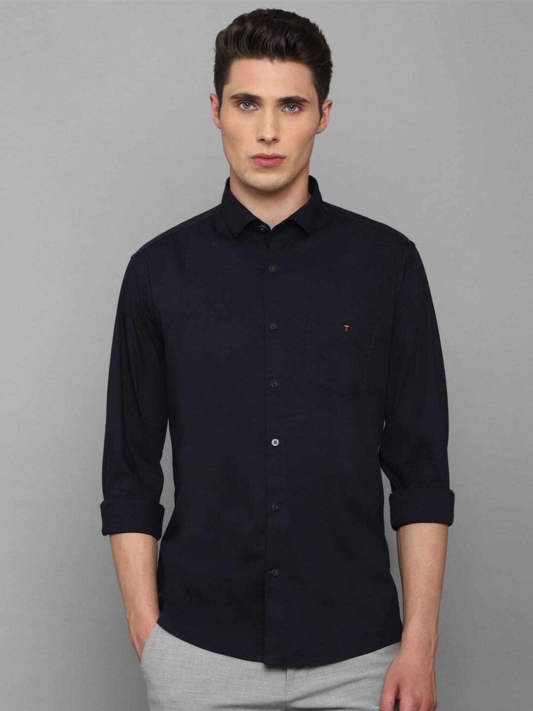 Louis Philippe Sport Men Navy Blue Slim Fit Casual Shirt - Price History