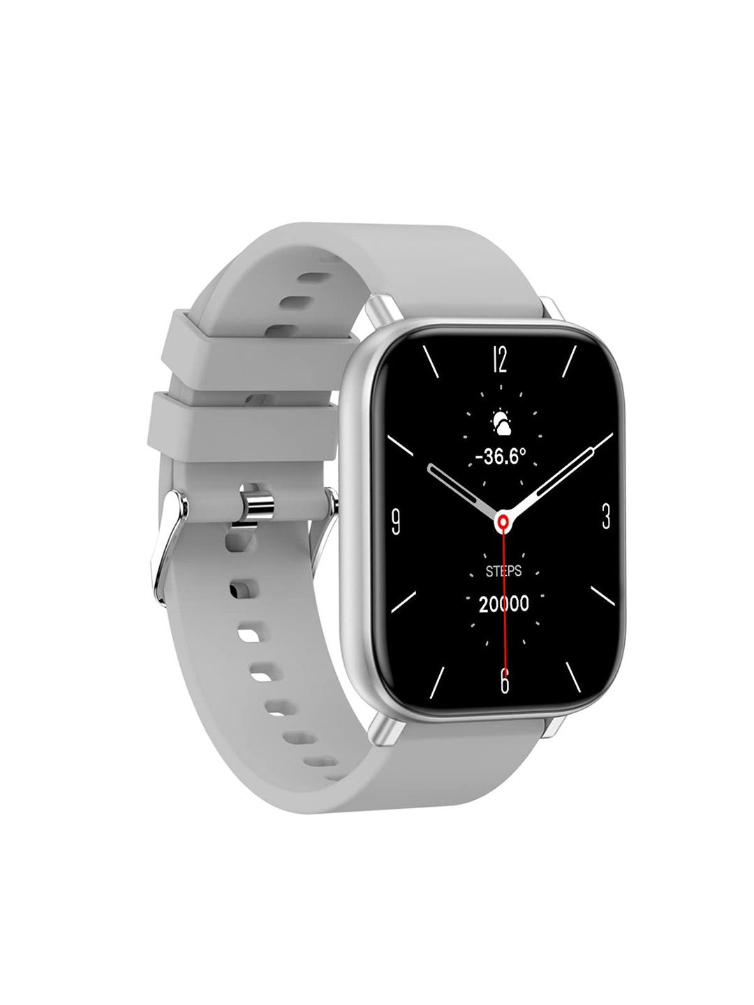 Kratos Grey Solid Full Touchscreen Bluetooth Calling Smart Watch KR-SW ...