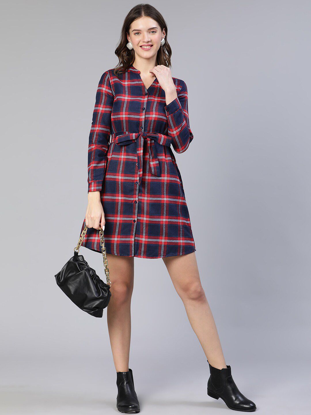Buy Oxolloxo Checked A Line Cotton Dress - Dresses for Women 21175954 ...