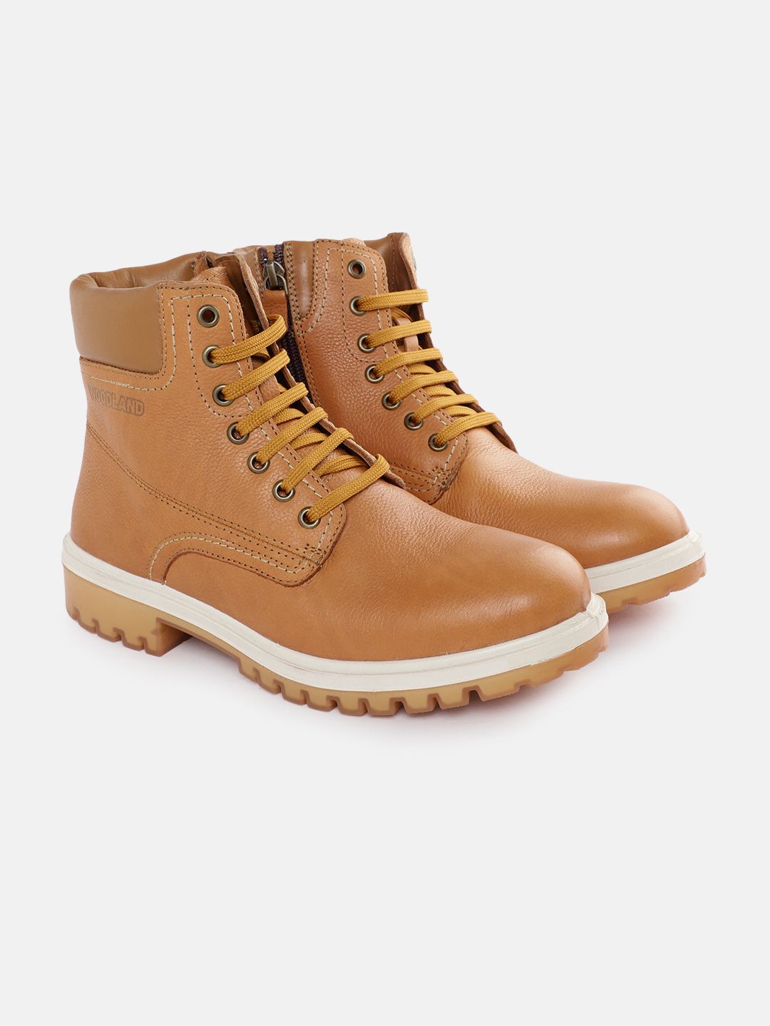 Woodland Men Leather Mid-Top Regular Boots - Price History