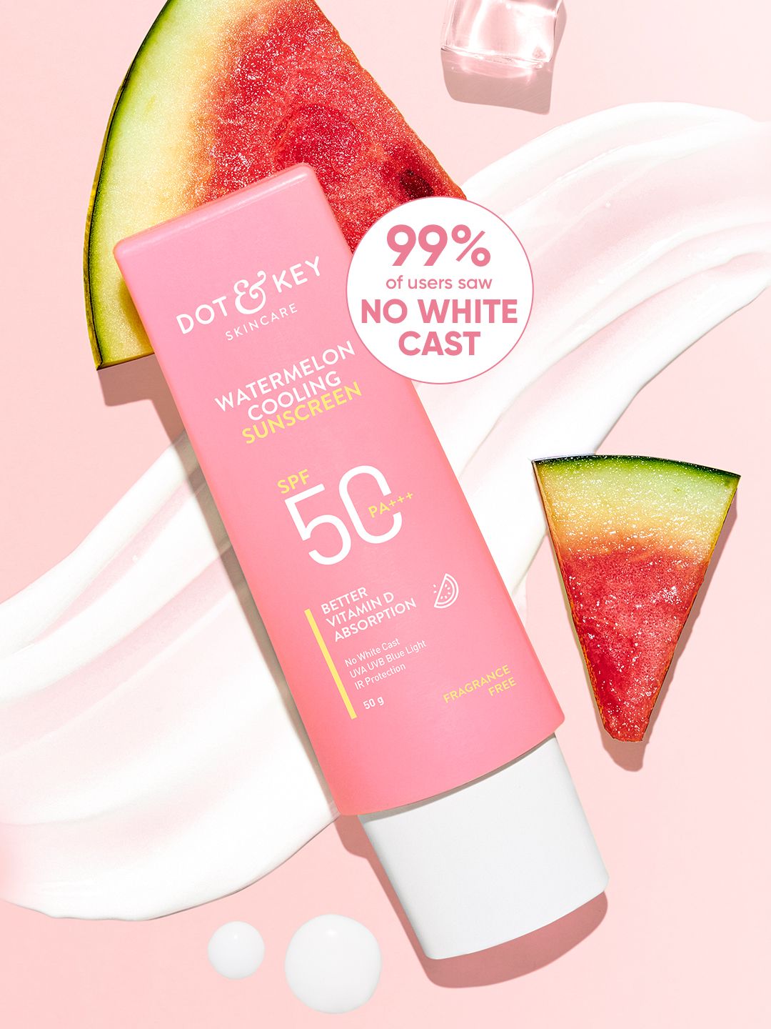 DOT & KEY Watermelon Summer Cooling SPF 50 PA+++ Sunscreen- 100% No ...