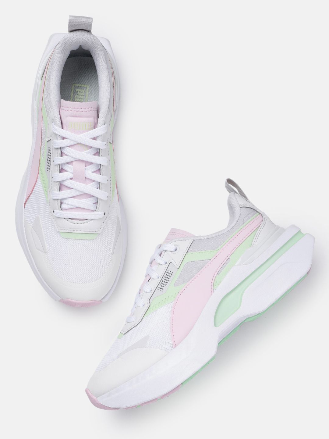 Puma Women Colourblocked Kosmo Rider Pop Regular Sneakers - Price History