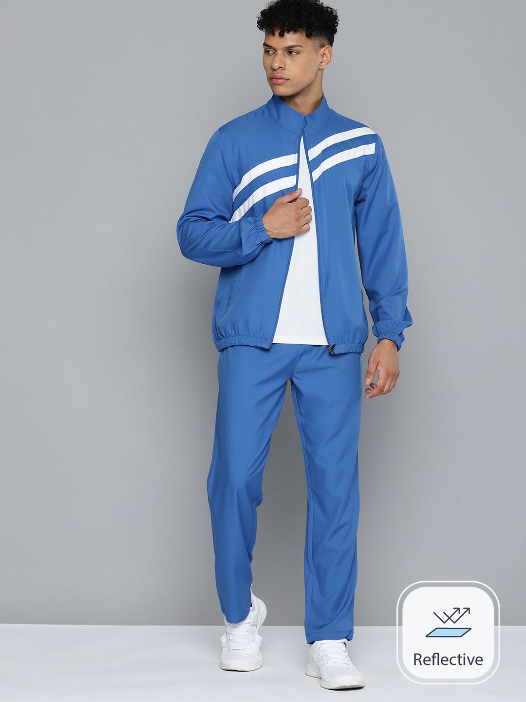 HRX by Hrithik Roshan Men Rapid-Dry Striped Detail Running Tracksuit ...