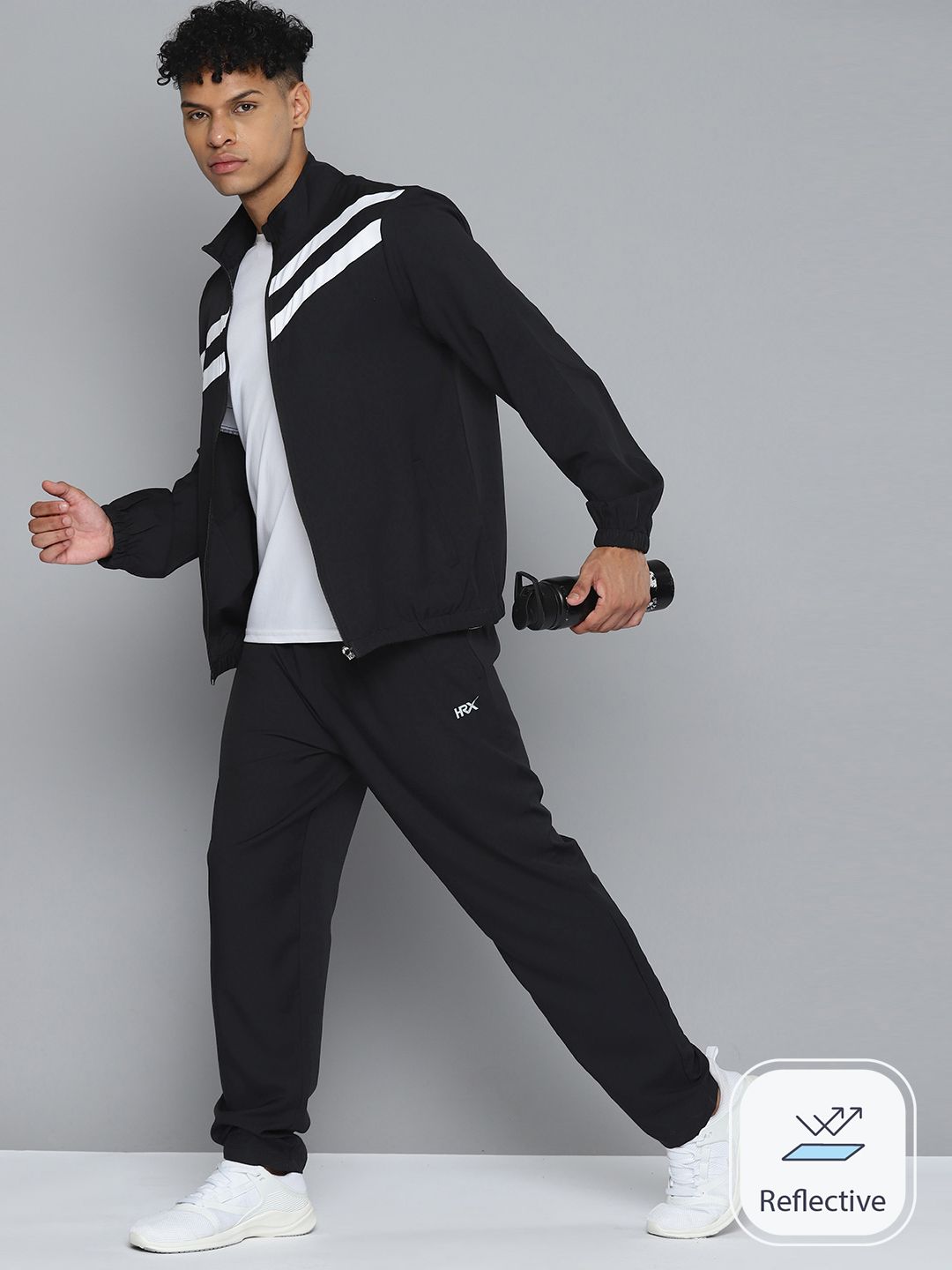 HRX by Hrithik Roshan Men Rapid-Dry Striped Detail Running Tracksuit ...