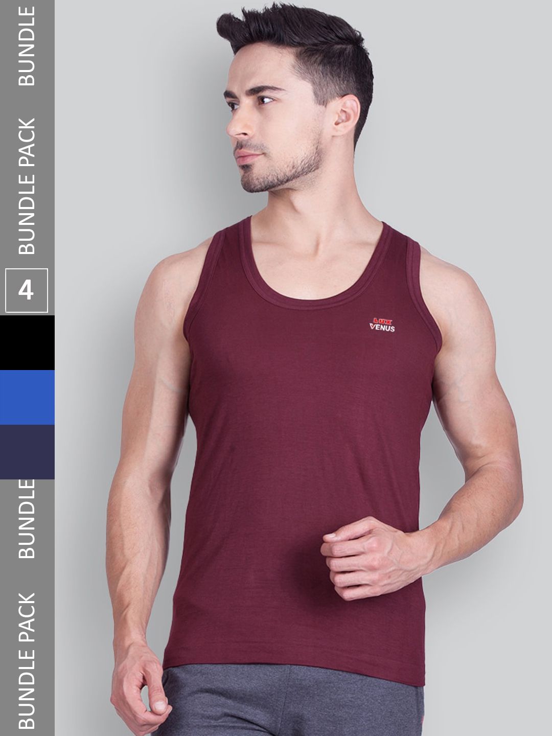 LUX VENUS Pack Of 4 Assorted Pure Cotton Innerwear Vests - Price History