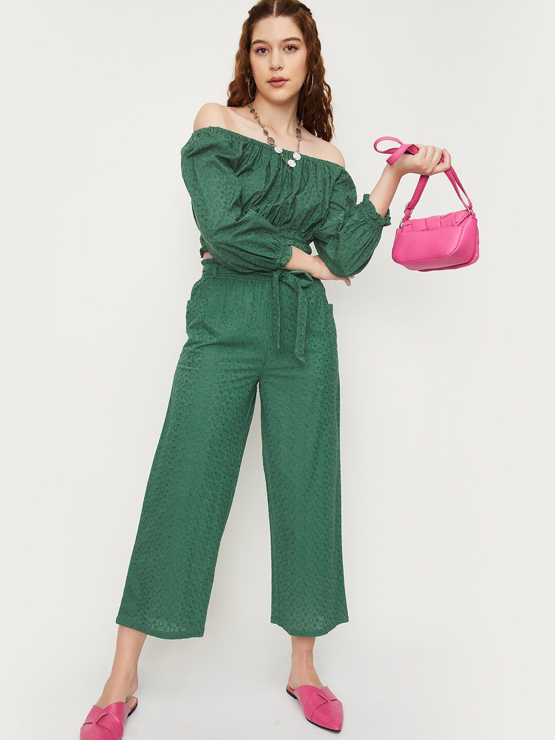 Buy Max Off Shoulder Puff Sleeve Bardot Crop Top - Tops for Women ...