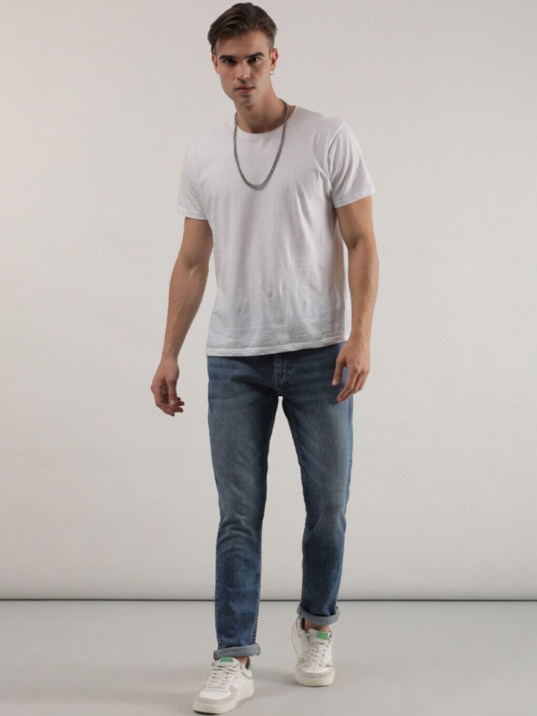 Buy Lee Men Cotton Bruce Skinny Fit Heavy Fade Stretchable Jeans ...