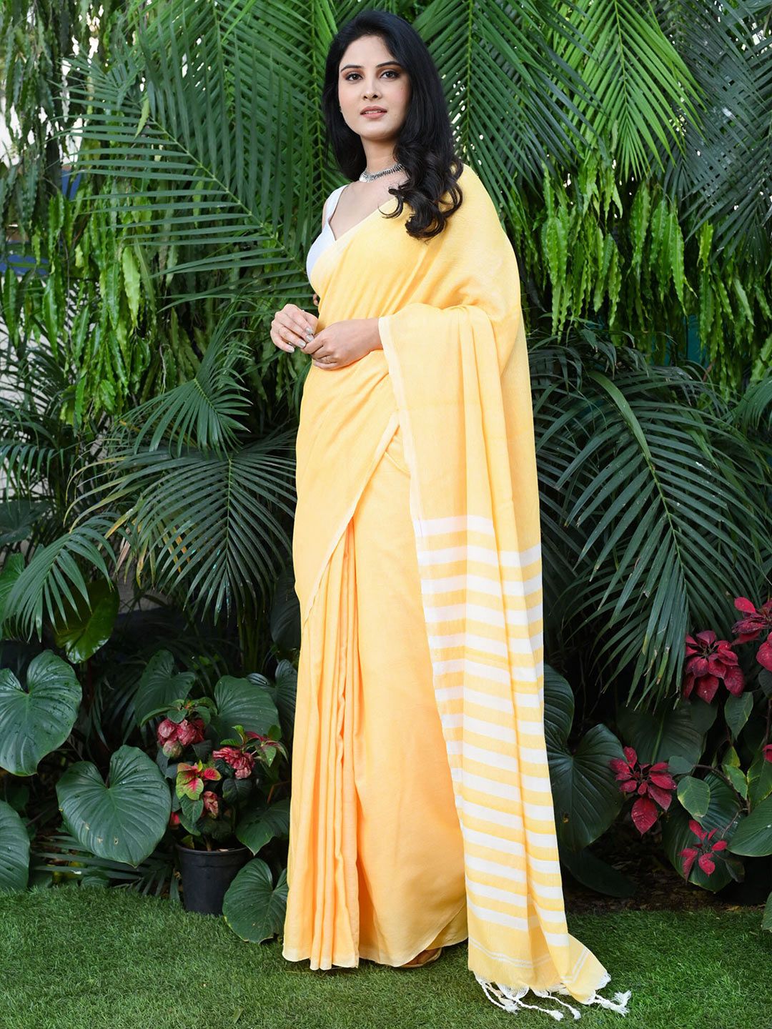 Buy BEATITUDE Pure Cotton Handloom Saree - Sarees for Women 22729278 ...