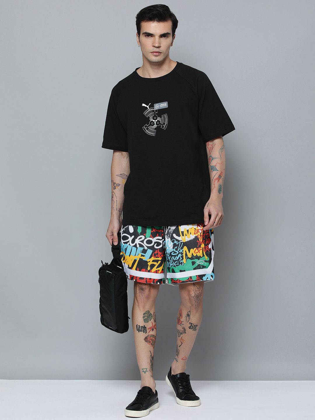 Buy Puma Men Graphic Printed Graffiti Basketball Sport Shorts - Shorts ...
