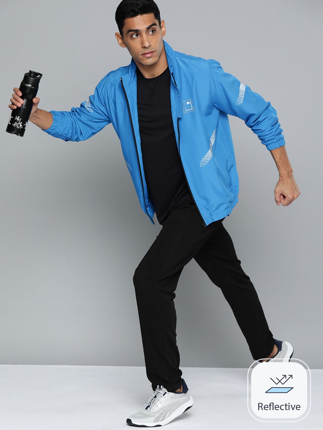 HRX by Hrithik Roshan Rapid-Dry Reflective Strip Running Jacket - Price ...