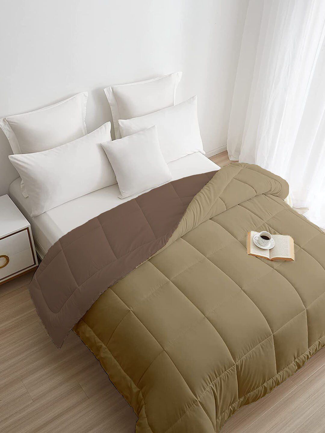 MYTRIDENT Taupe Mild Winter Double Bed Comforter - Price History