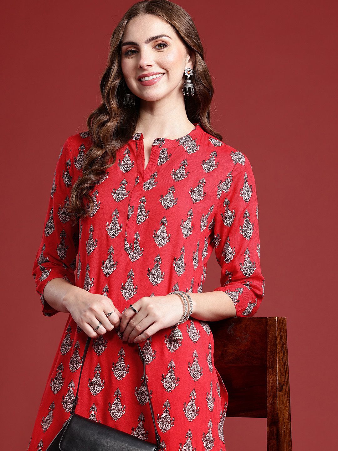 Anouk Ethnic Motifs Printed Kurta With Trousers Price History