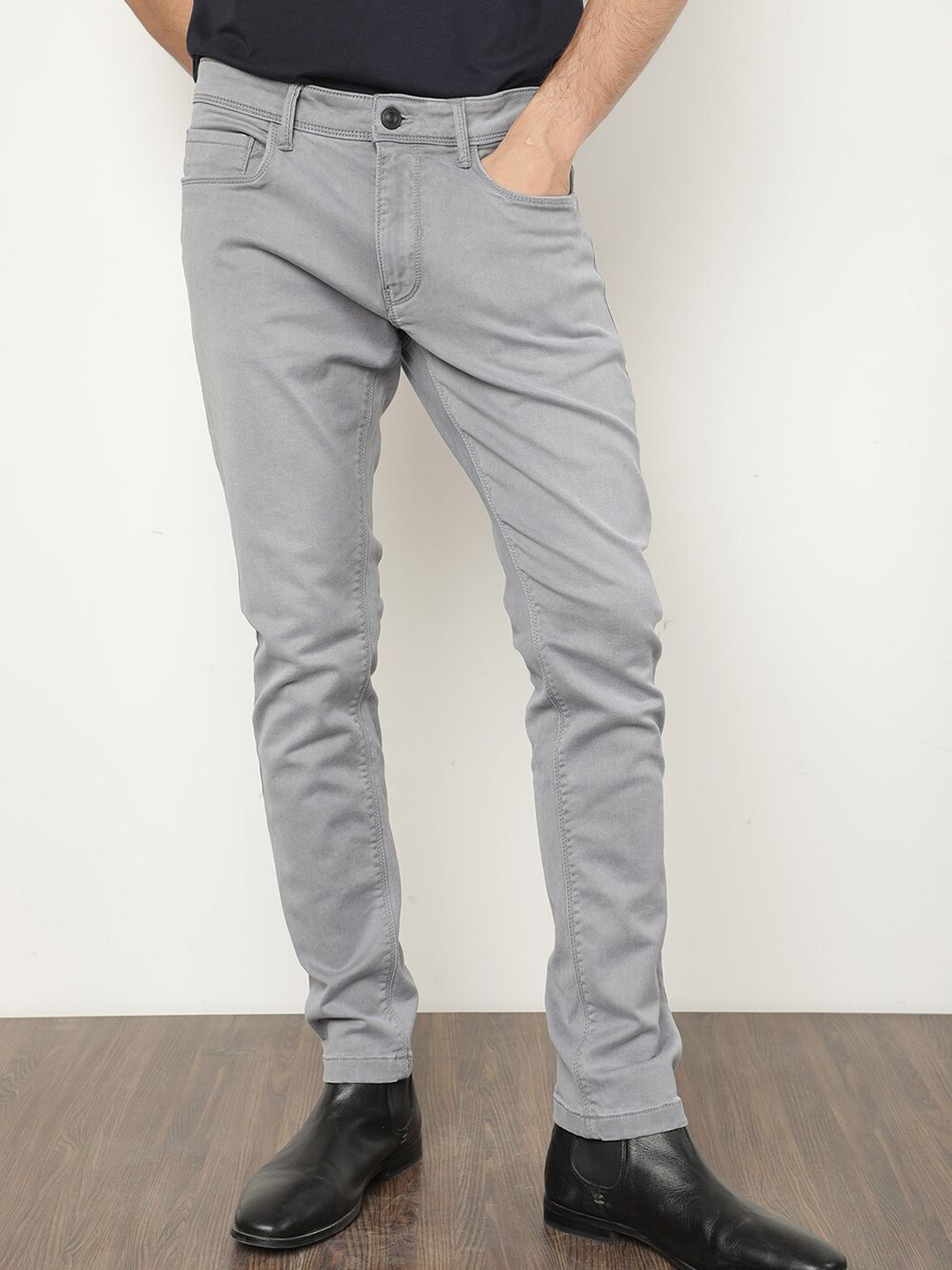 Rare Rabbit Men Mid Rise Clean Look Slim Fit Cotton Jeans Price History
