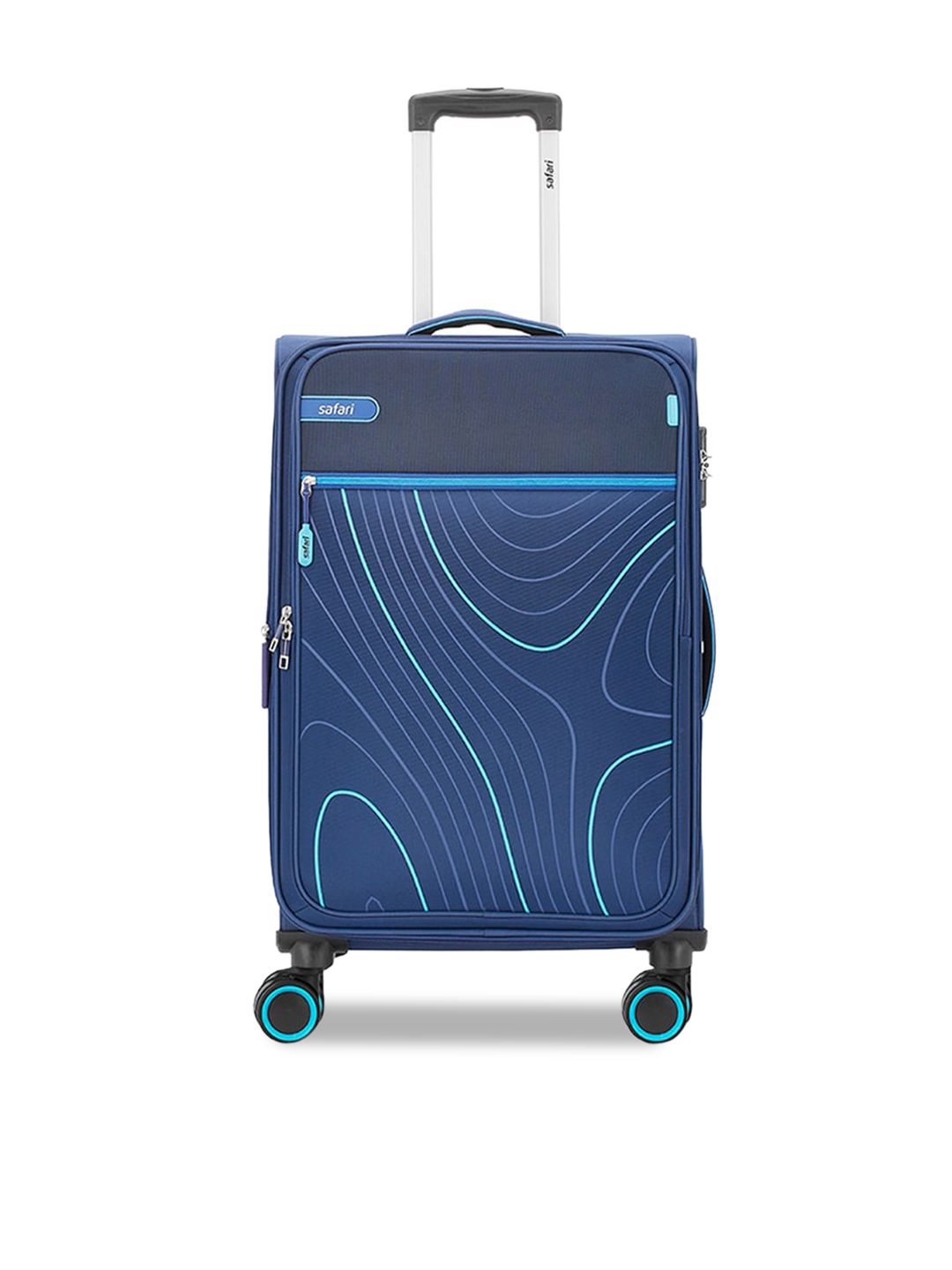 Safari Contour Blue Expandable Medium Check-In Soft-Sided Luggage ...
