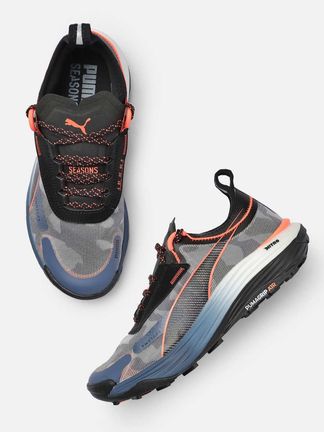 Puma Men Camouflage Print Voyage Nitro 3 Road Running Shoes - Price History