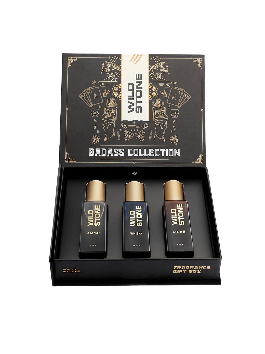 Wild Stone Set Of 3 Whisky-Cigar-Ammo Eau De Perfume - 20ml Each ...