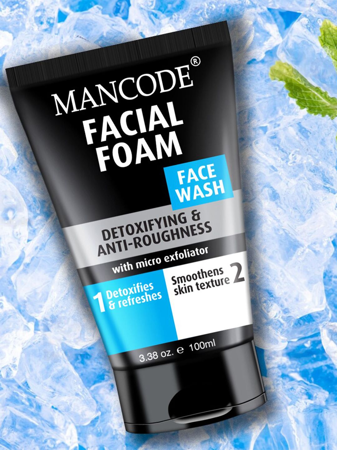 MANCODE Facial Foam Detoxifying & Anti Roughness Face Wash 100ml ...