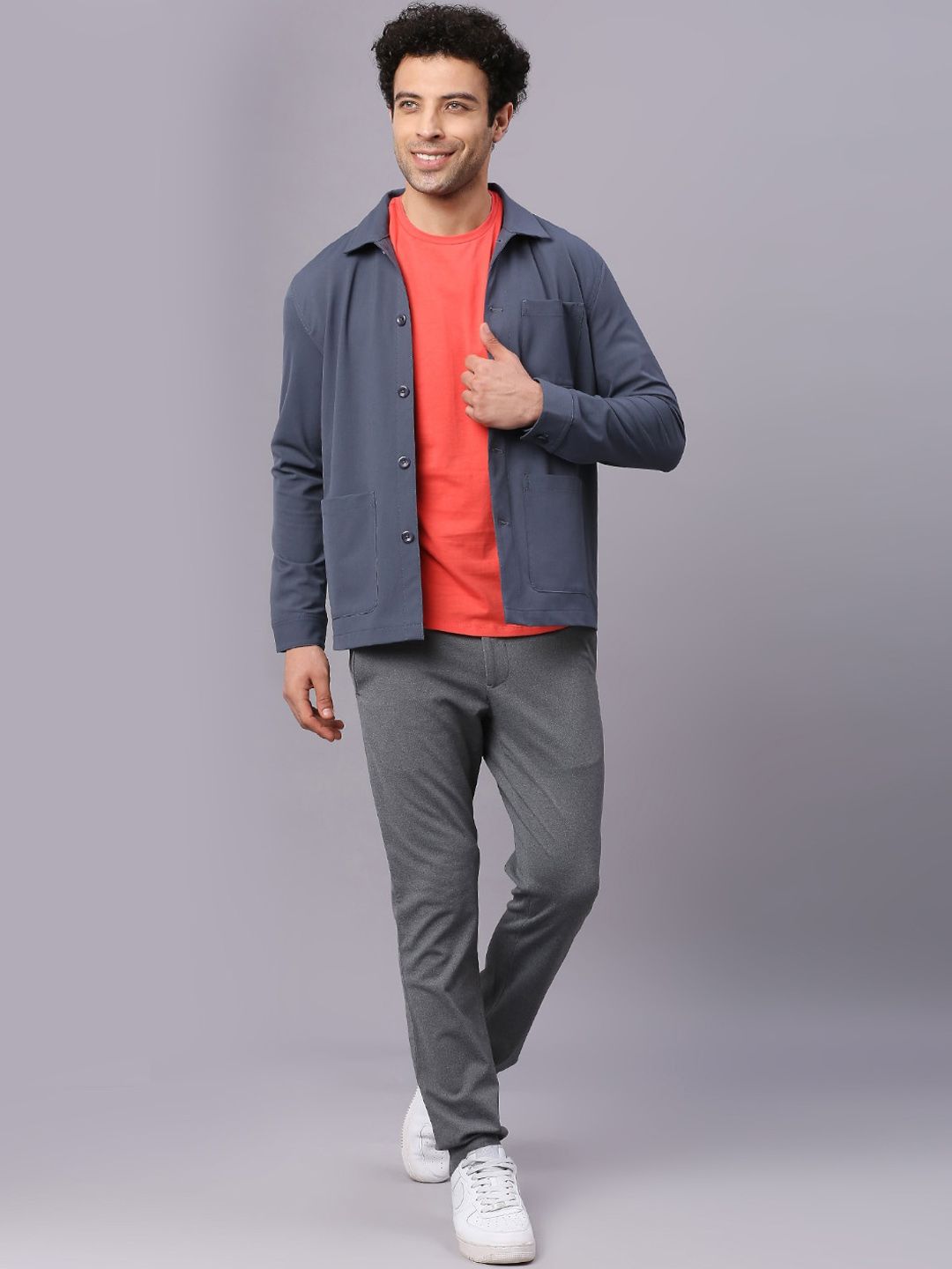 Buy ONEMILE Hyperflex Slim Fit Shacket - Shackets for Men 24964524 | Myntra