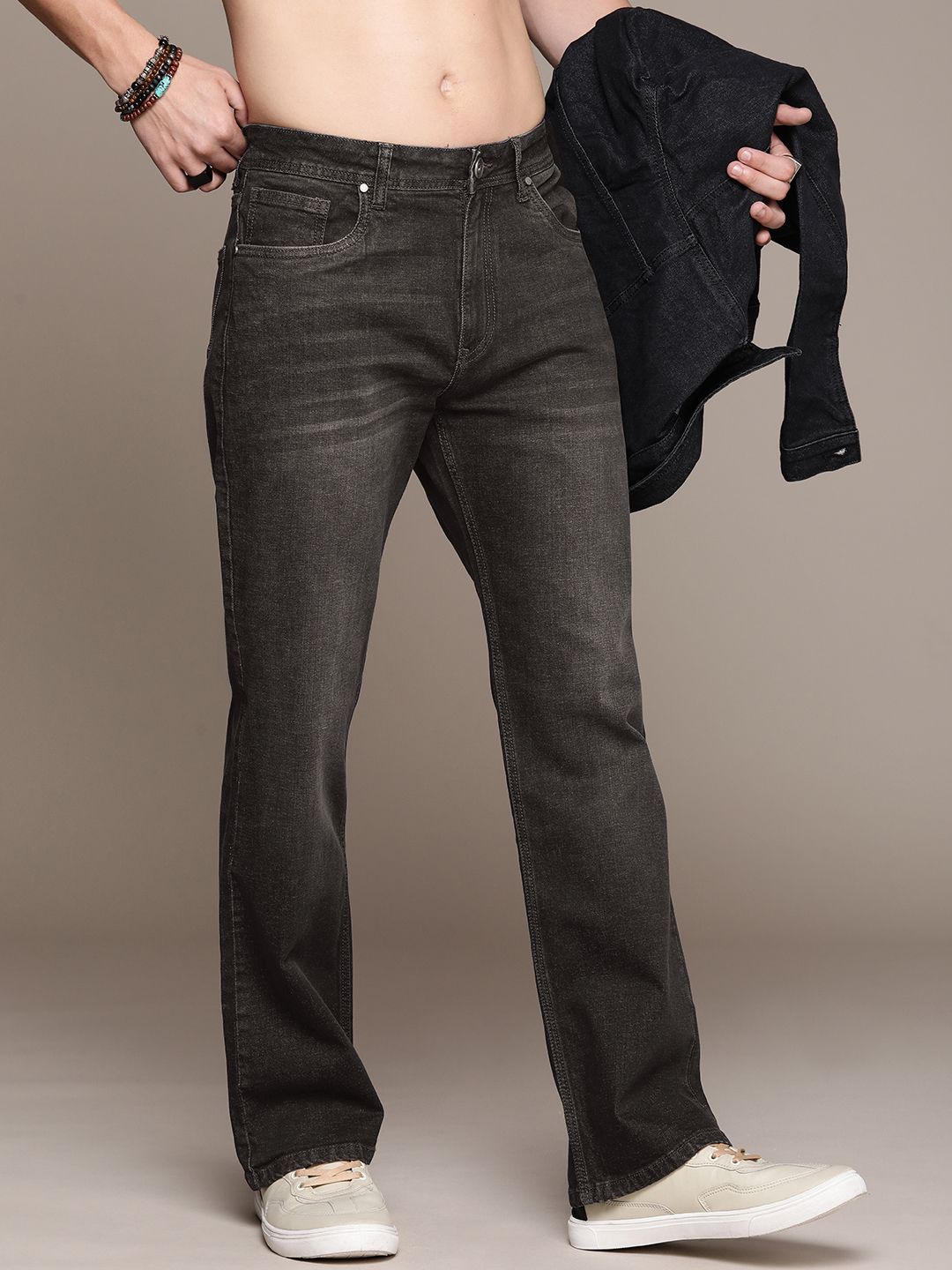 Roadster Men Mid-Rise Bootcut Light Fade Stretchable Jeans - Price History