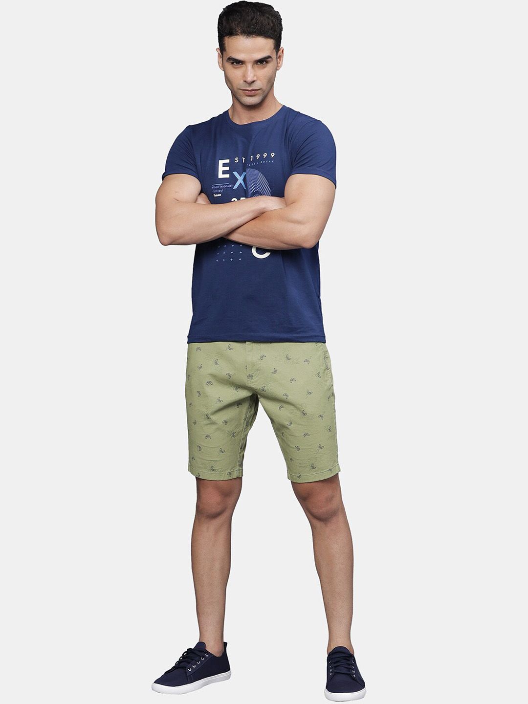 Buy T Base Men Conversational Printed Cotton Chino Shorts - Shorts for Men 25152790 | Myntra