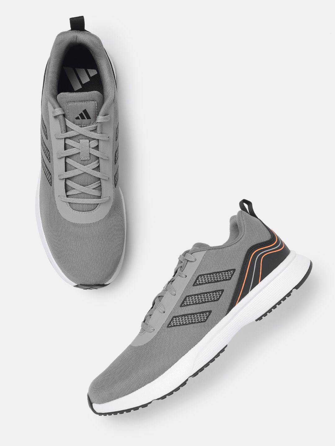 ADIDAS Men Woven Design Quilite Running Shoes with Striped Detail ...