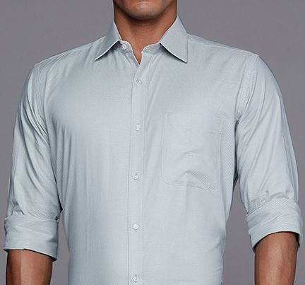 Buy Raymond Pure Cotton Self Design Textured Formal Regular Fit Shirt ...
