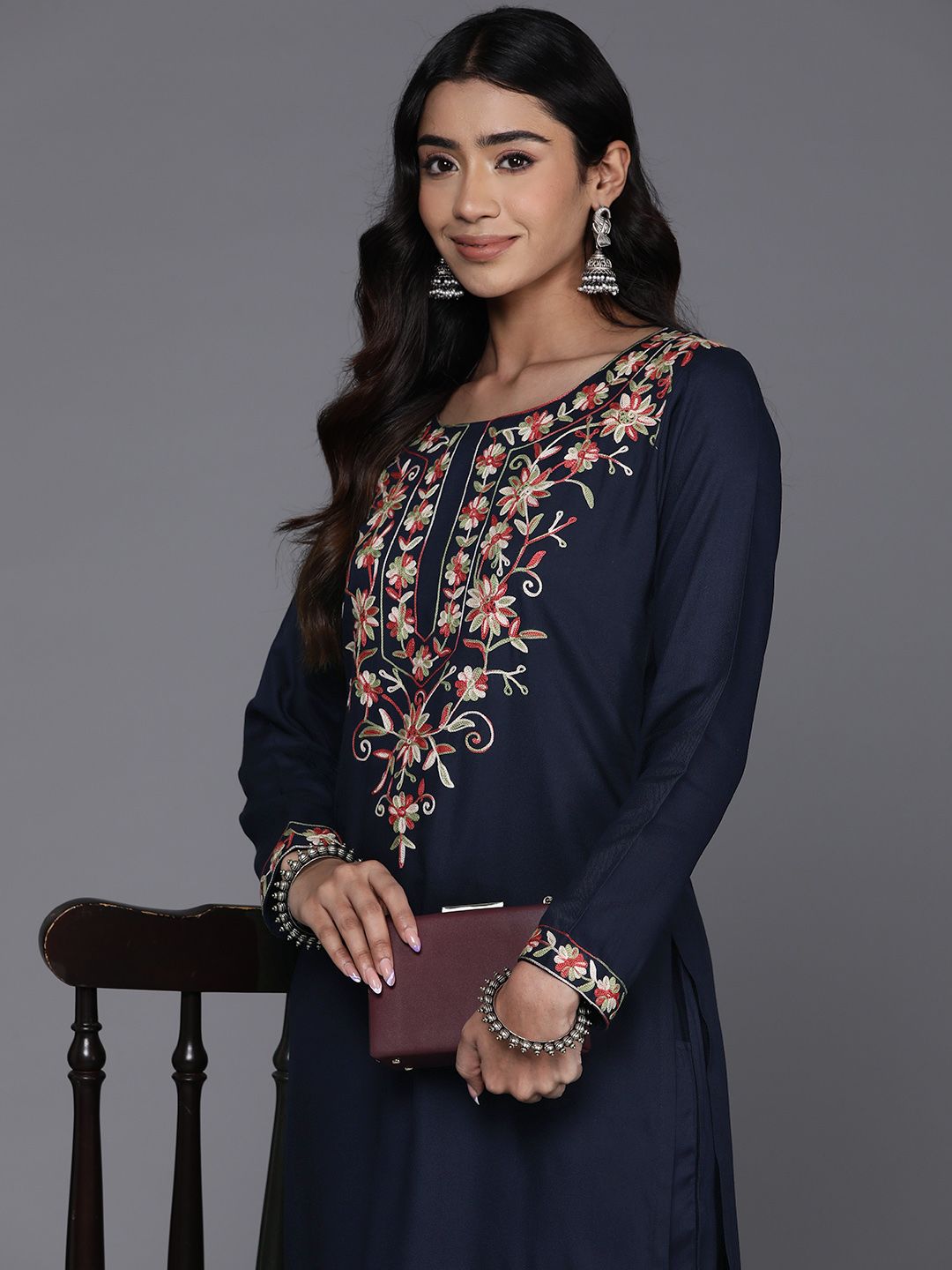 Libas Floral Yoke Design Thread Work Kurta With Palazzos Price History