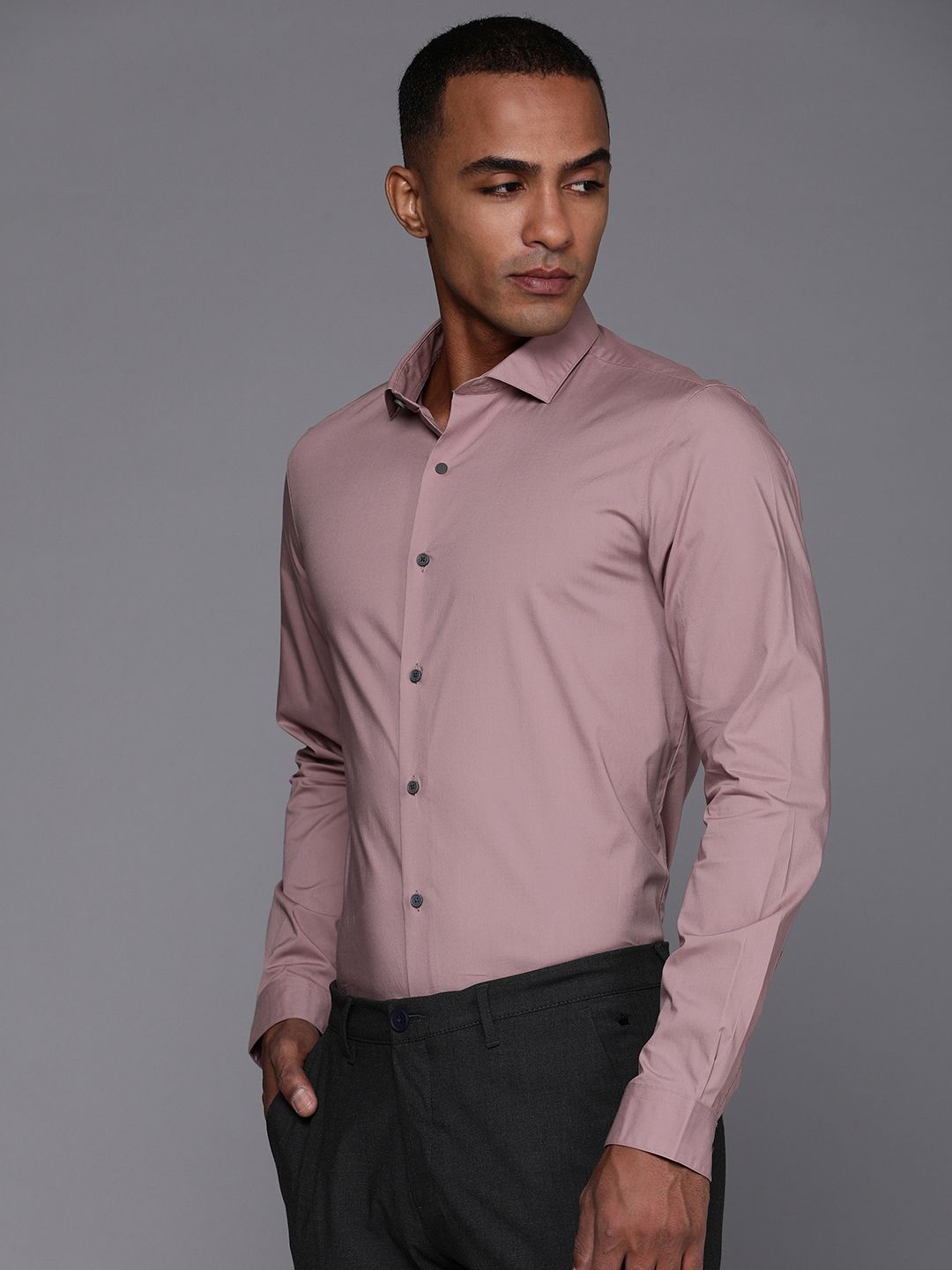 Louis Philippe Ath.Work Super Slim Fit Opaque Formal Shirt - Price History