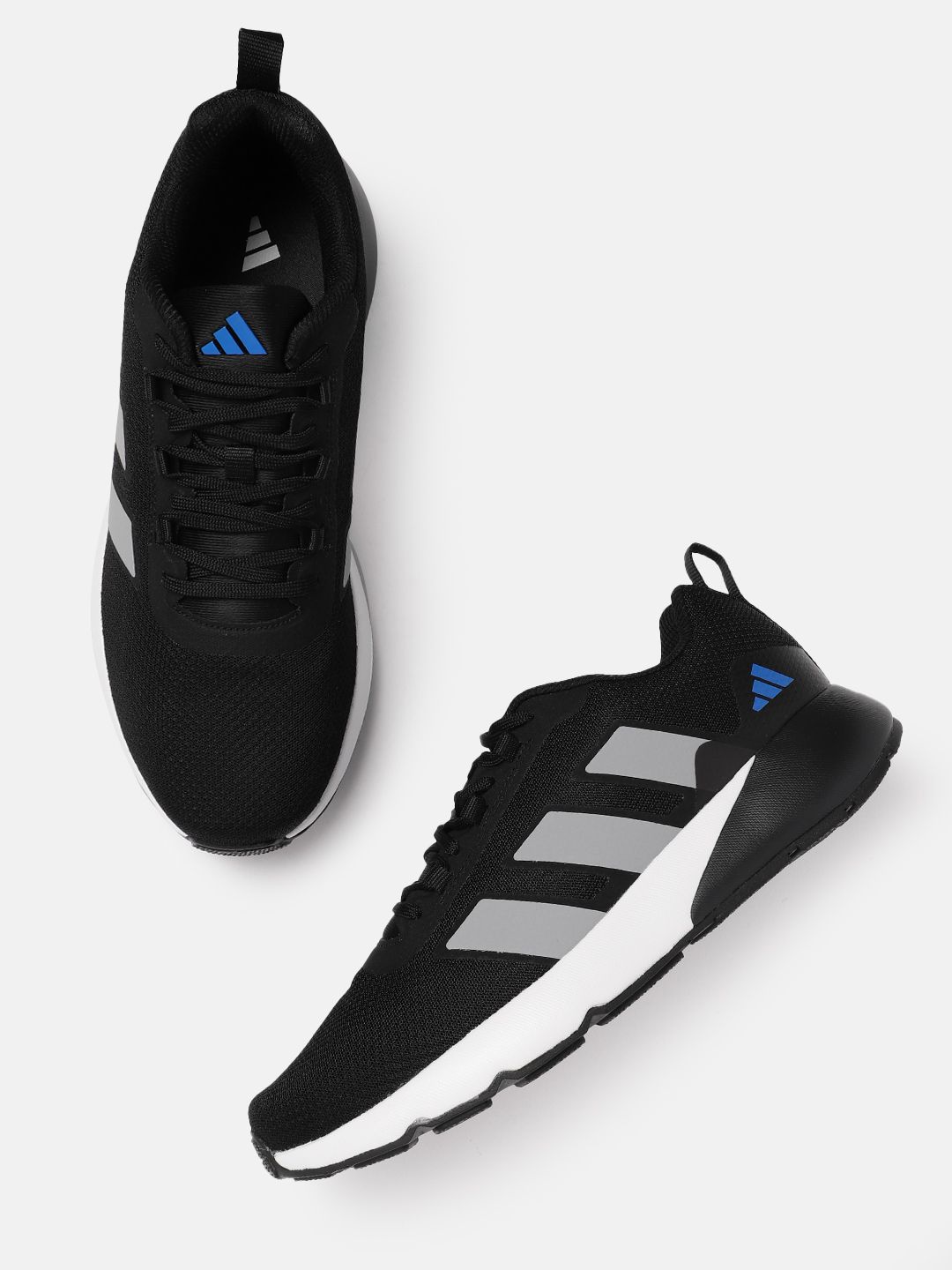 ADIDAS Men Woven Design Round-Toe Wisefoma Running Shoes with Striped ...