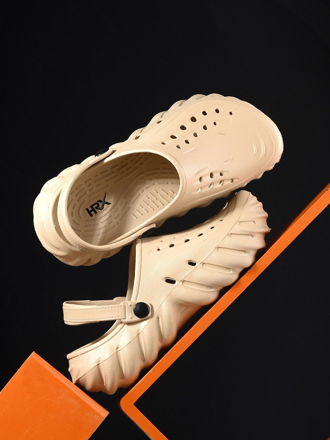 HRX by Hrithik Roshan Men Beige Rubber Sliders - Price History